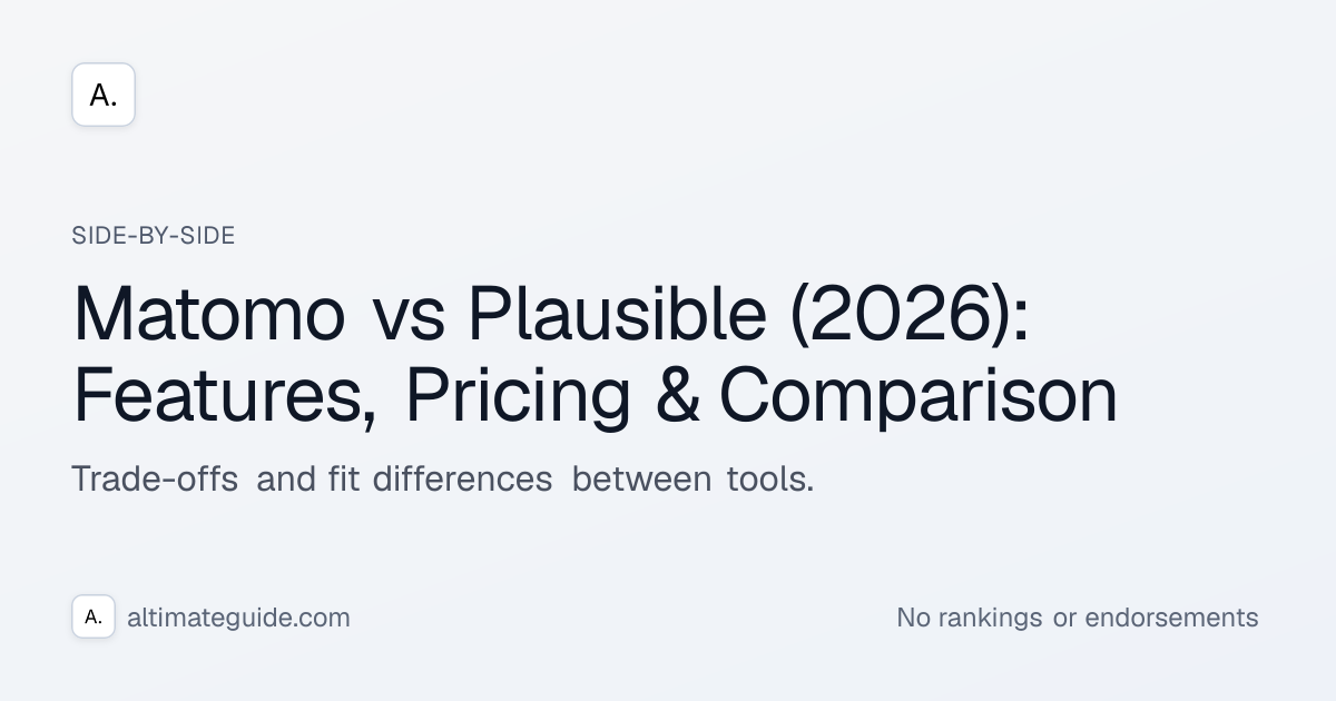 Matomo vs Plausible (2026): Features, Pricing & Comparison