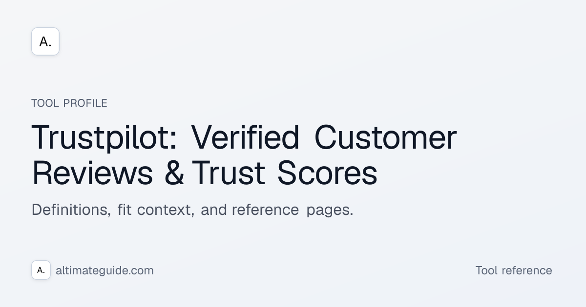 Trustpilot: Verified Customer Reviews & Trust Scores